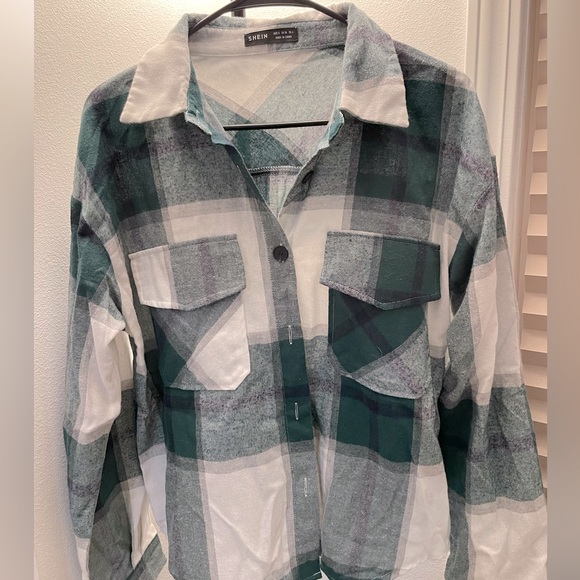 Tops | Green Plaid Flannel | Poshmark